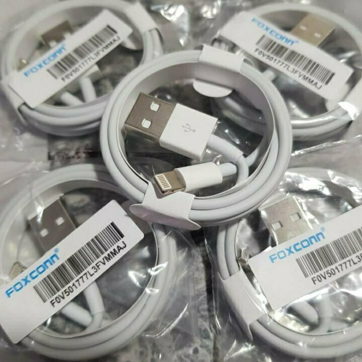 5 штук Кабель Foxconn оригинальный ЧИП USB 8 pin Lightning для Apple iPhone 5 5S 5C SE 6 6S 7 8 Plus X (10) Xr Xs Xs Max 11 12 Mini 13 Pro Max 14/iPad/iPod/AirPods Качество Оригинала Комплект 5 шт.