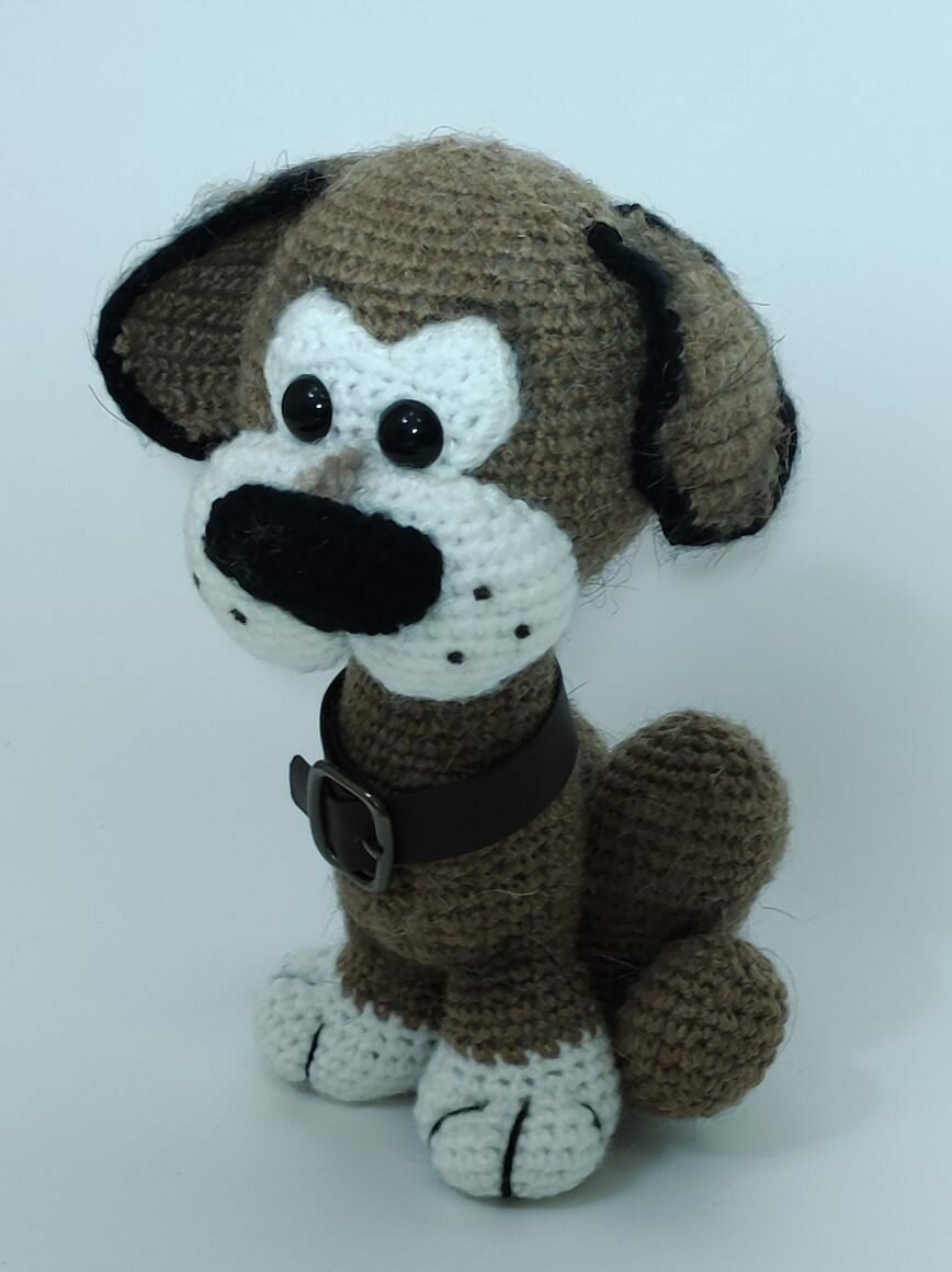 Игрушка мягкая " Собачка ". Ручная работа.