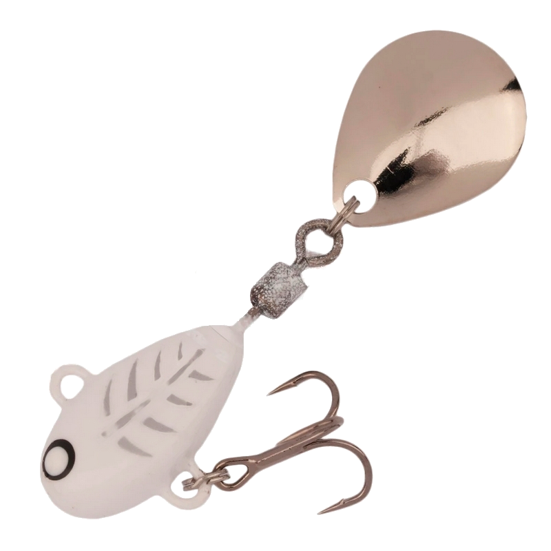 Тейл спиннер UF-Studio Hurricane #White Ghost - размер 3 см