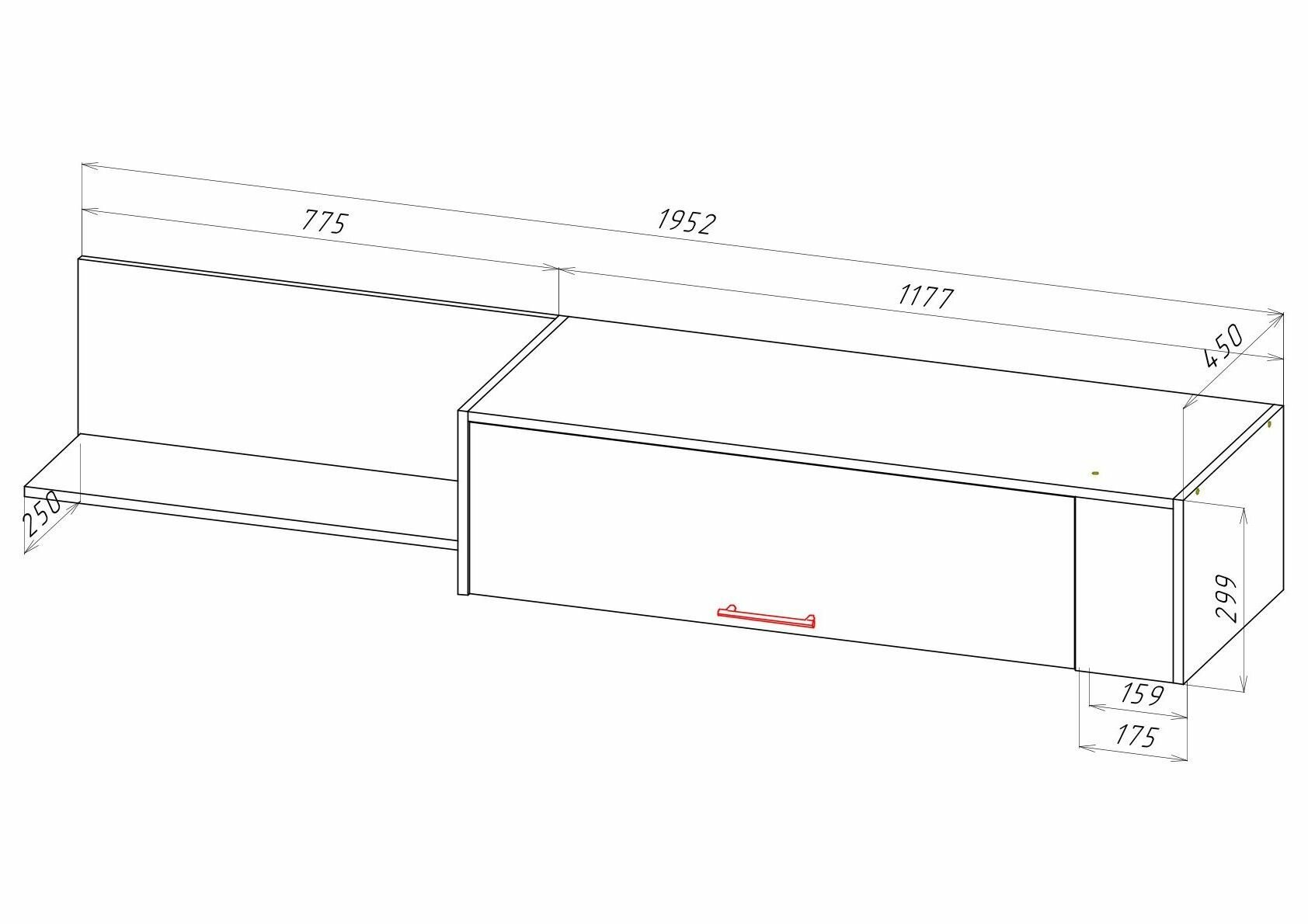 Антресоль для Бонн Элегант (угол слева) 90 см, высота с Антресолью 240 см Венге магия/Белый