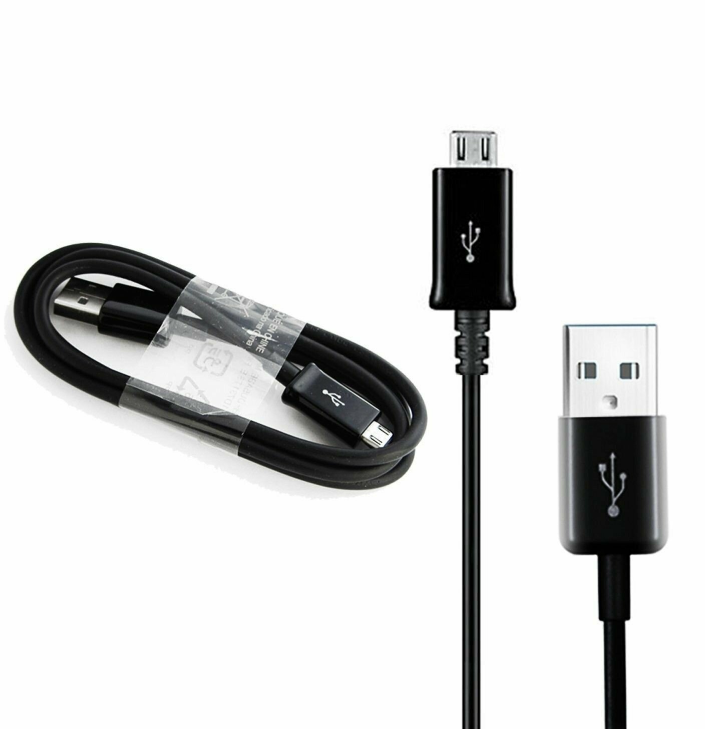 Кабель Micro-USB Samsung ECB-DU4AWE для Samsung / Sony / Xiaomi / Honor / Huawei / Lenovo Poco Oppo LeEco Tecno ZTE BQ 1 м Черный (Black)