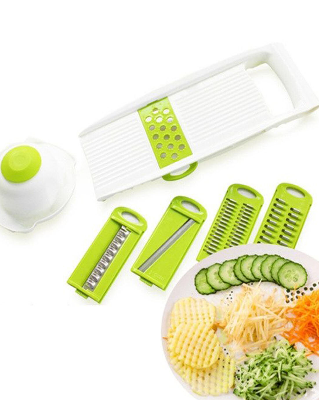 Универсальная терка для фруктов и овощей с пятью насадками