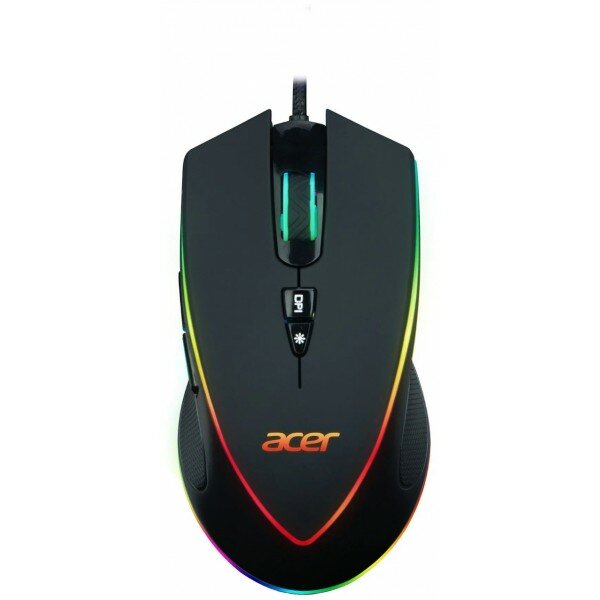 Мышь проводная Acer OMW131 черный, 6400 dpi, USB, кнопки - 7