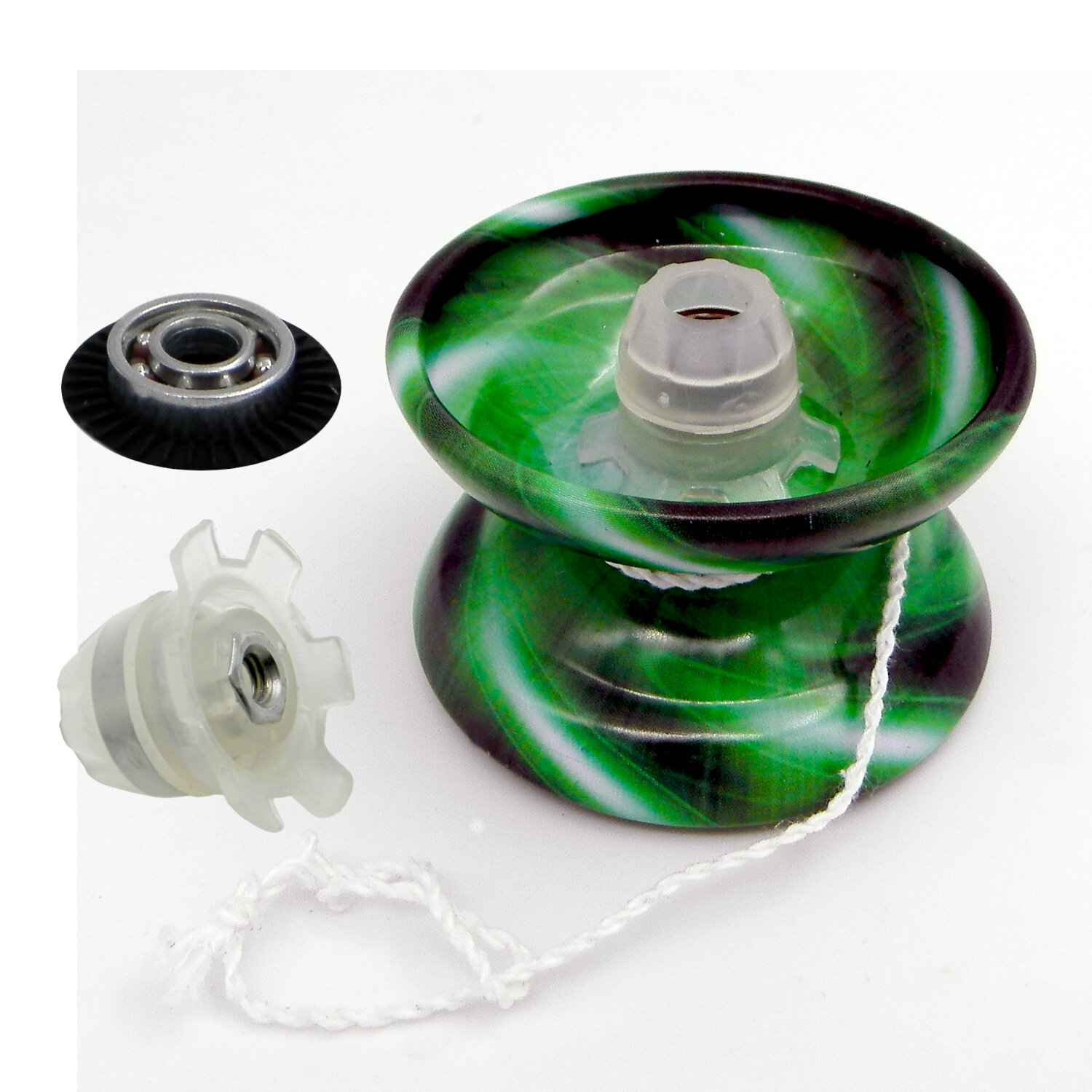 Йо-йо с хабстеками, противоударный из металла. Игрушка для трюка "Матадор". Ёё металлическое Grass Galaxy 3 подшипника