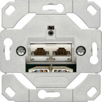 Gira Сет. роз. 2-местн. Cat.6A IEEE 802. 3an Вставка