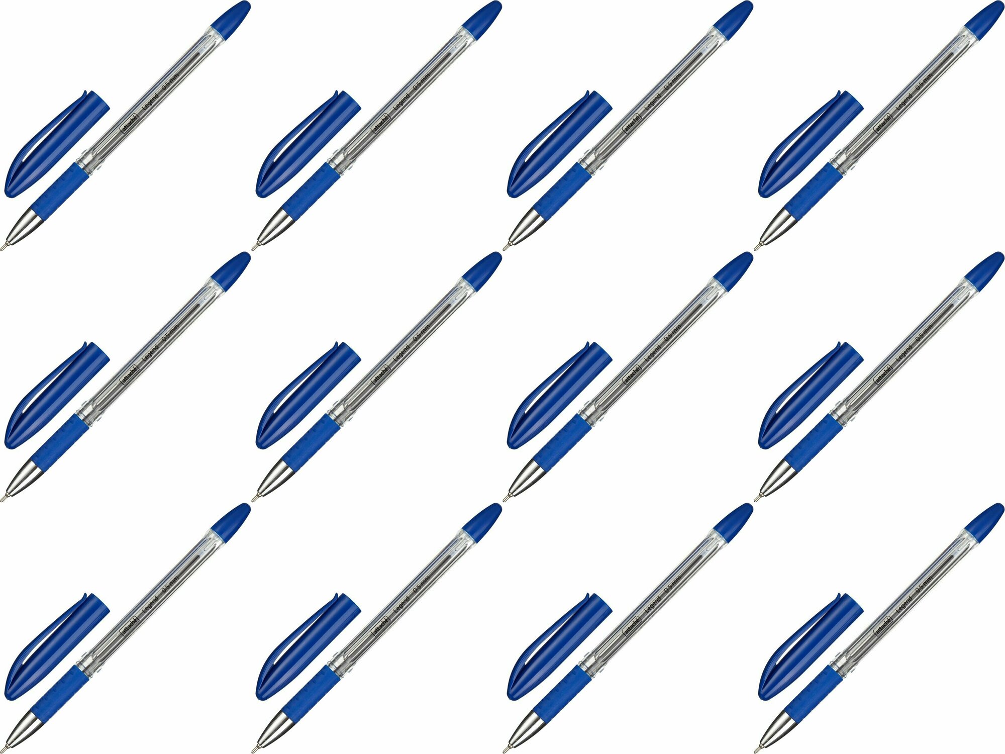 Attache Ручка шариковая неавтоматическая Legend, маслян, синияя, 12 шт