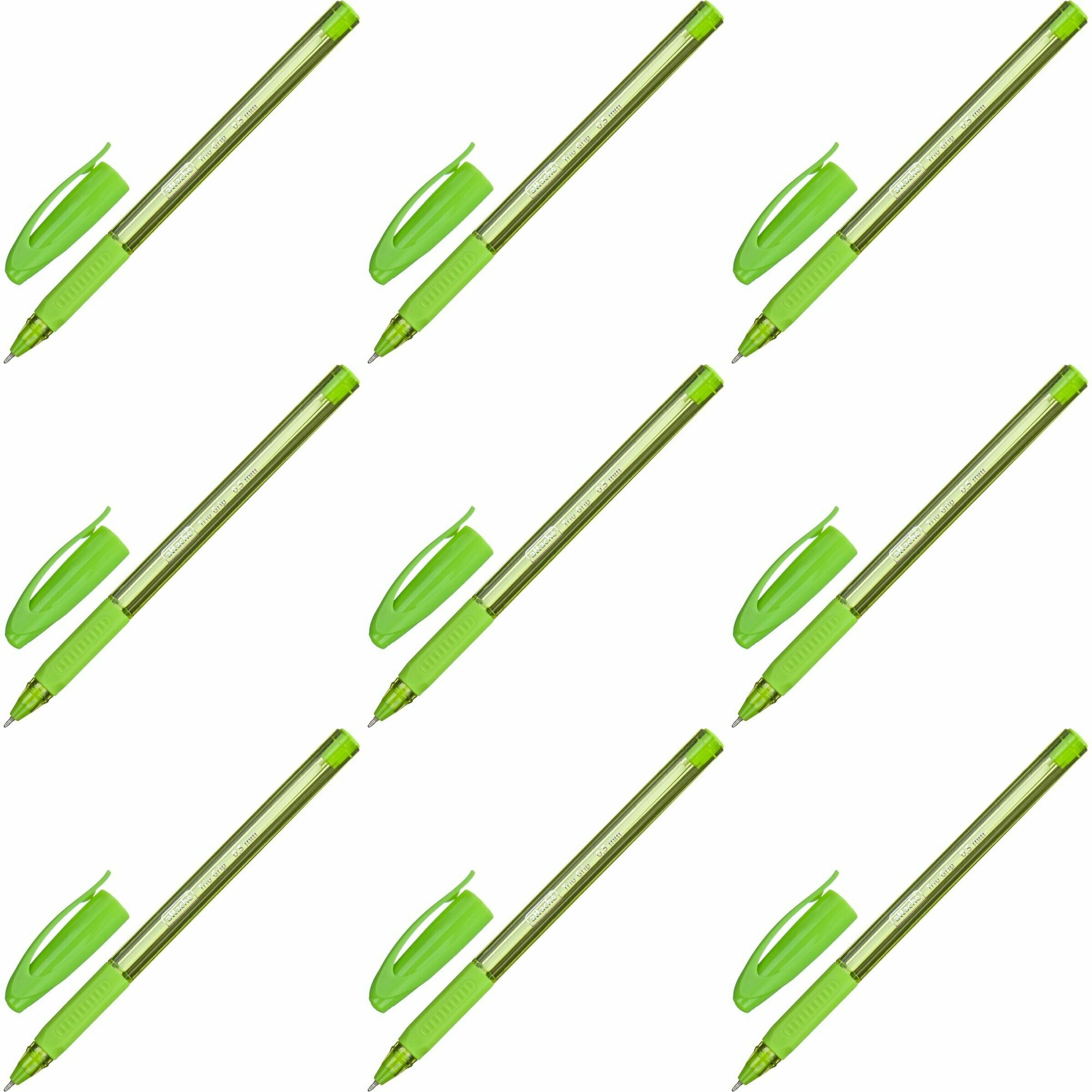 Attache/ Ручка шариковая неавтоматическая Glide TrioGrip, синий, 9 шт