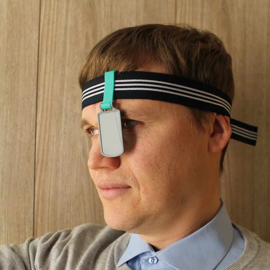 Наглазник для защиты от яркого света ELABORY Eyecup, зеленый+серый+резинка