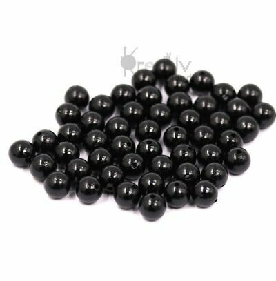 Бусины полуматовые, черный 12 мм, 500 грамм