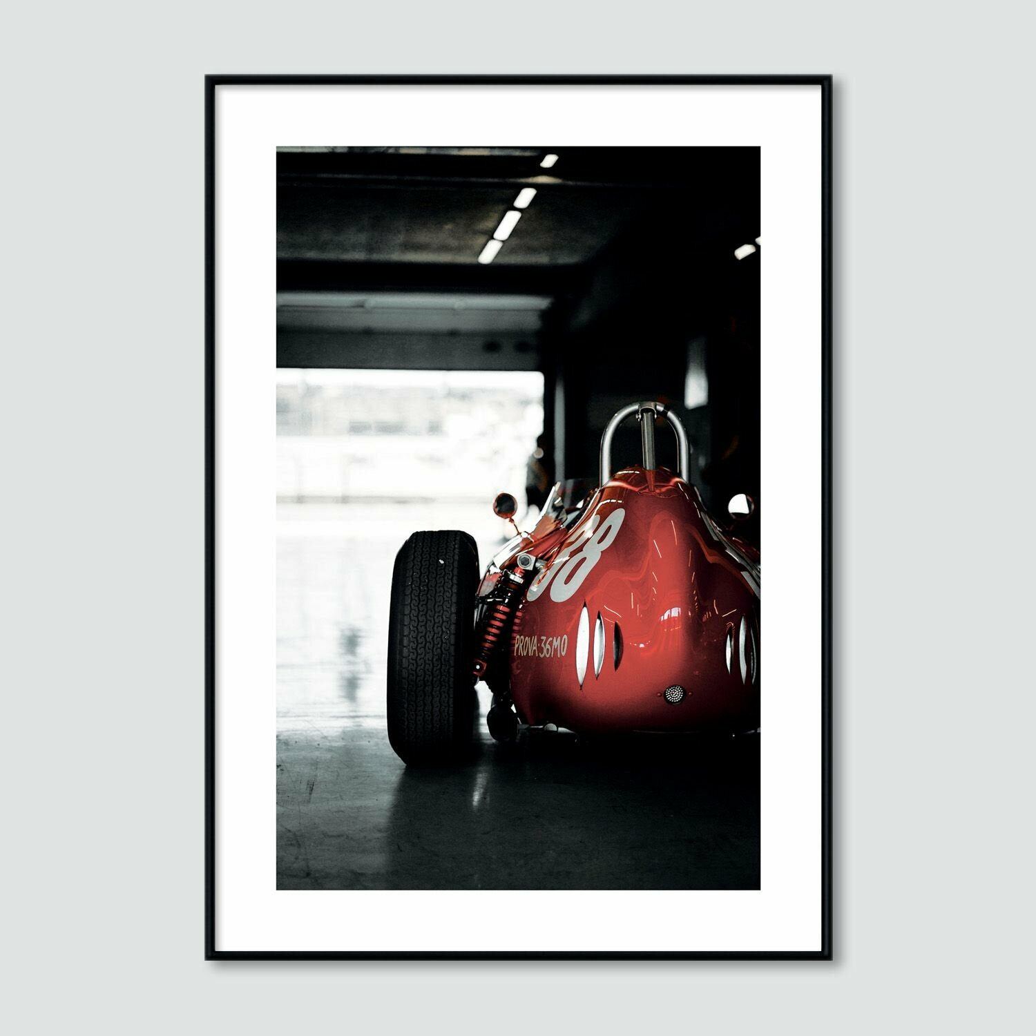 Постер в раме 50х70 Postermarkt, Красный Гоночный Автомобиль