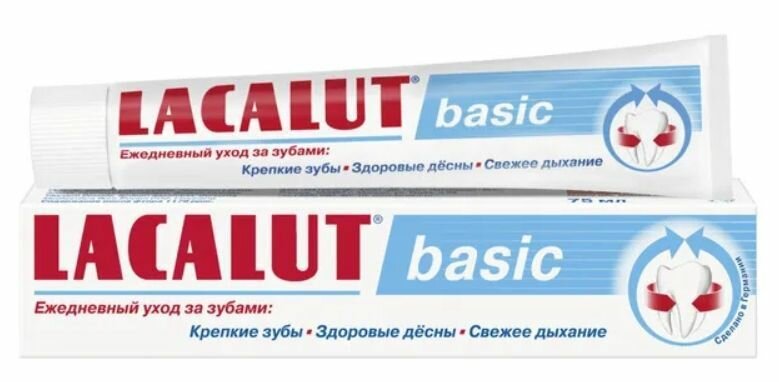 Lacalut Зубная паста Basic, 75 мл