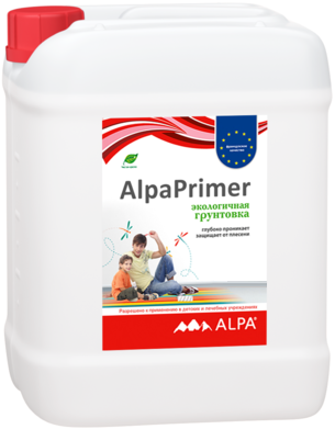 Грунтовка Экологичная AlpaPrimer 1л Белая Alpa.