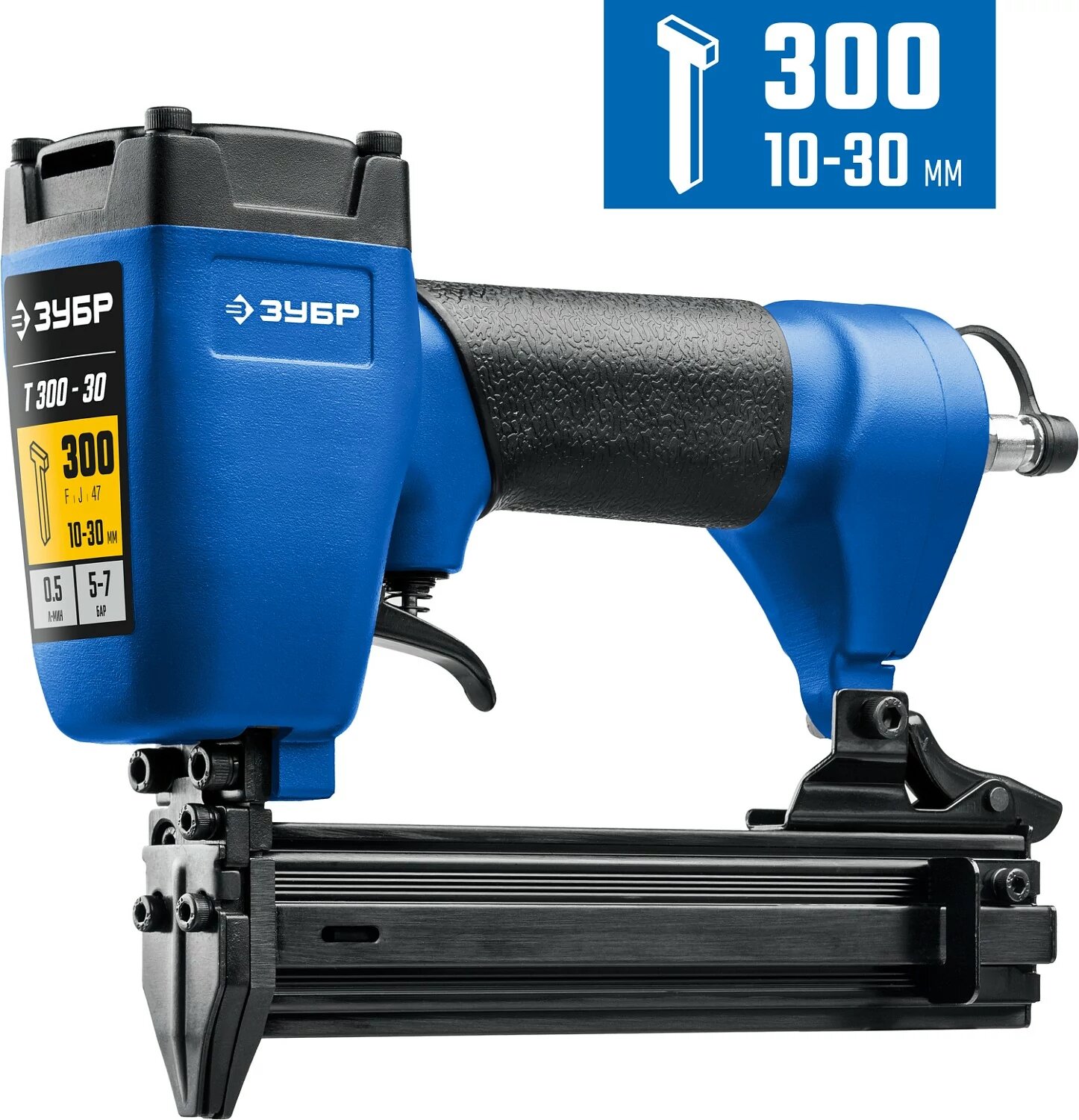 ЗУБР Т300-32 нейлер (гвоздезабиватель) пневматический для гвоздей тип 300 (10-30 мм)