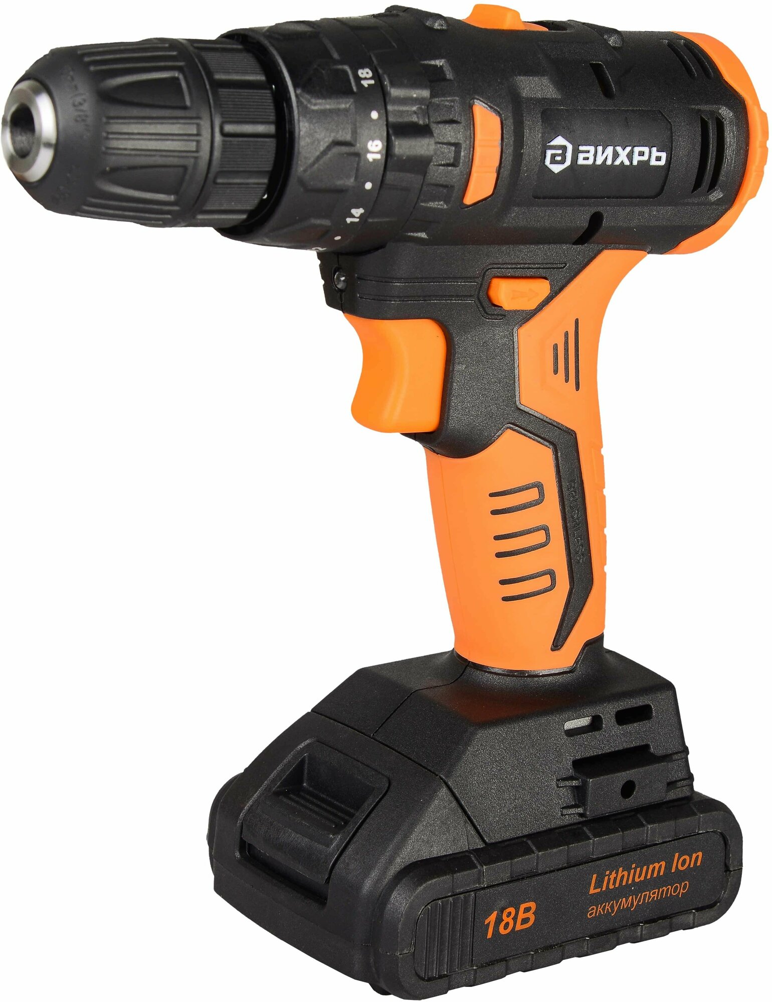 Дрель-шуруповёрт Вихрь ДА-18Л-2КБ, 18В, 45Нм, 2 аккумулятора, в кейсе
