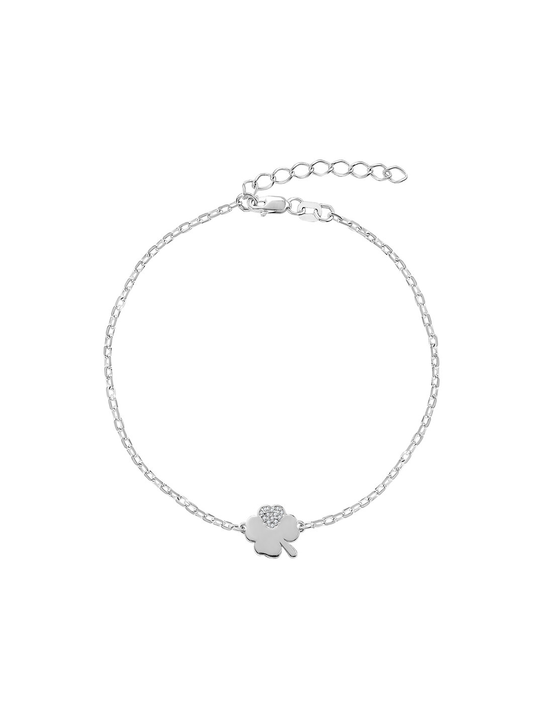 Браслет, серебро, 925 проба, фианит