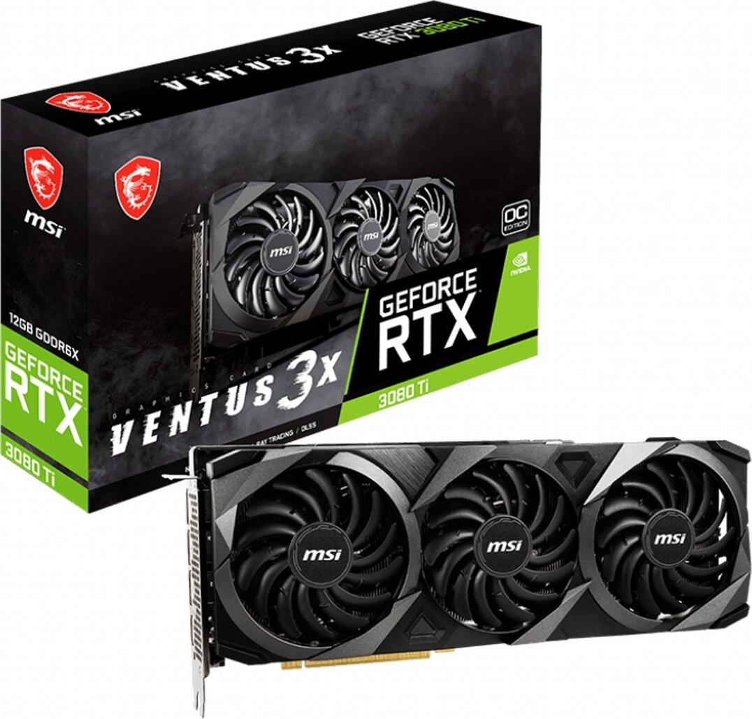 Видеокарта MSI GeForce RTX 3080 Ti VENTUS 3X OC 12Gb GDDR6X 384 bit
