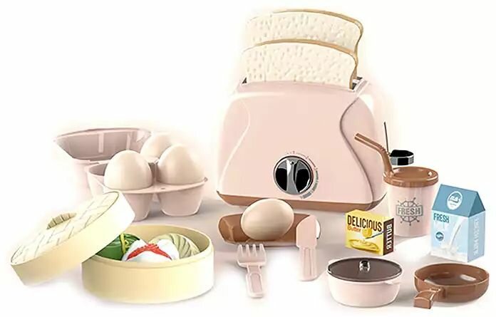 Игрушечный тостер с набором продуктов (звуковые эффекты)