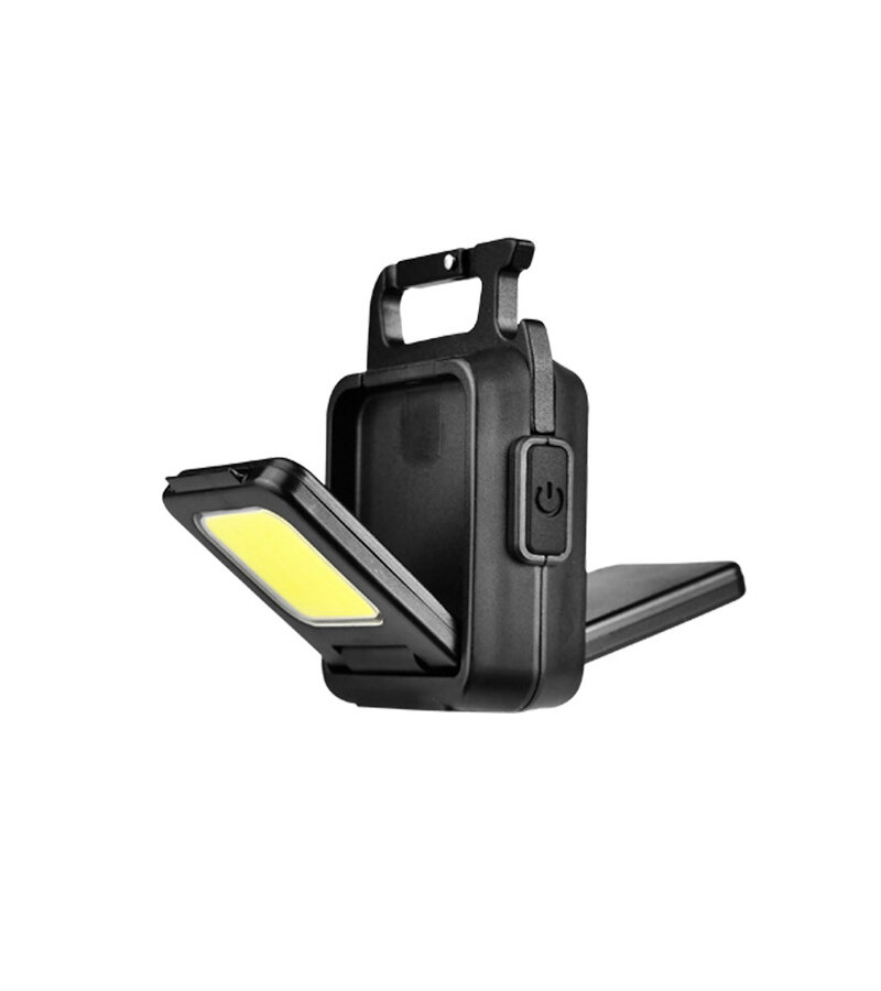 Фонарь-брелок карманный аккумуляторный, магнитный, открывалка COB LED 1000 люмен