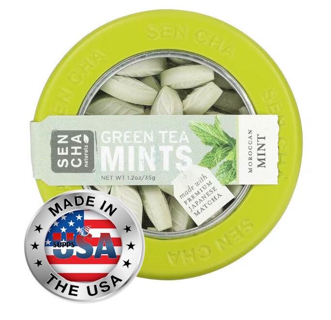 Мятные конфеты с зеленым чаем Sencha Naturals