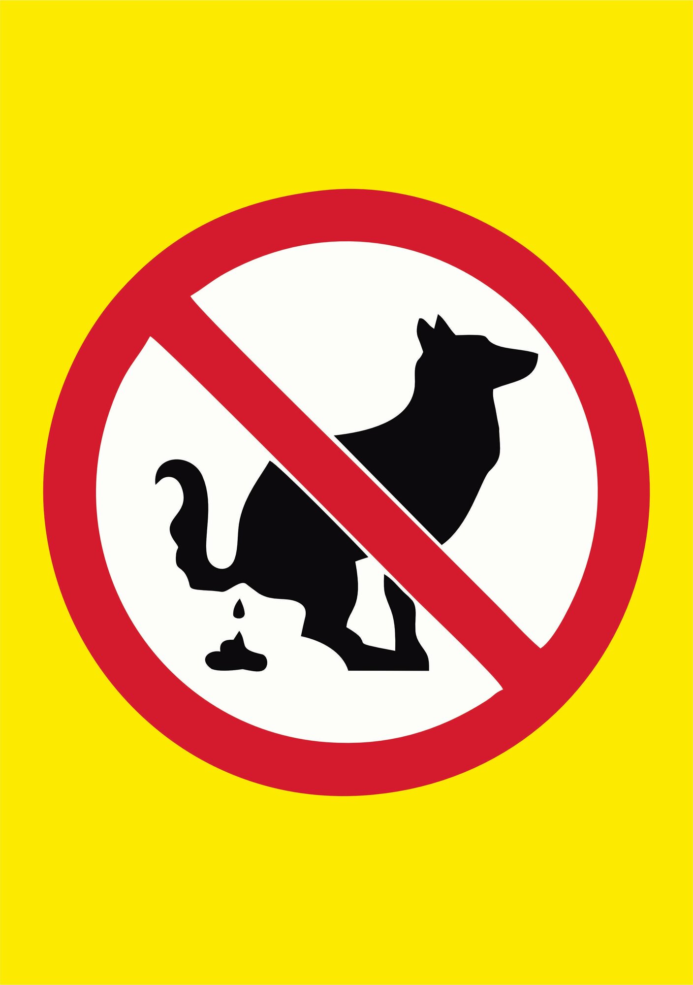 Табличка "Выгул собак запрещен" А3 (40х30см)