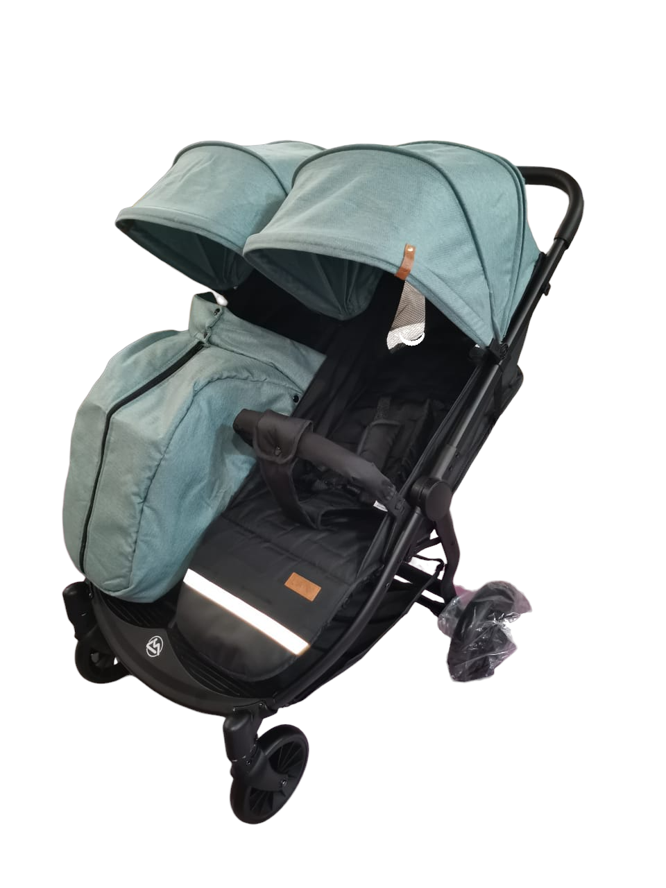 Коляска для двойни прогулочная LUXMOM T11 (цвет зеленый) ПА