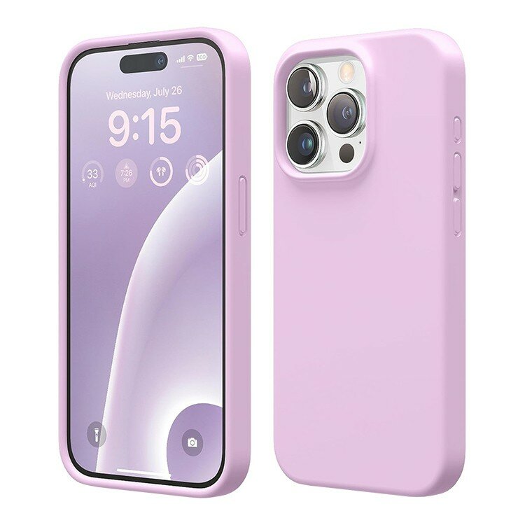 Elago для iPhone 15 Pro Max чехол Soft silicone (Liquid) Light Lilac