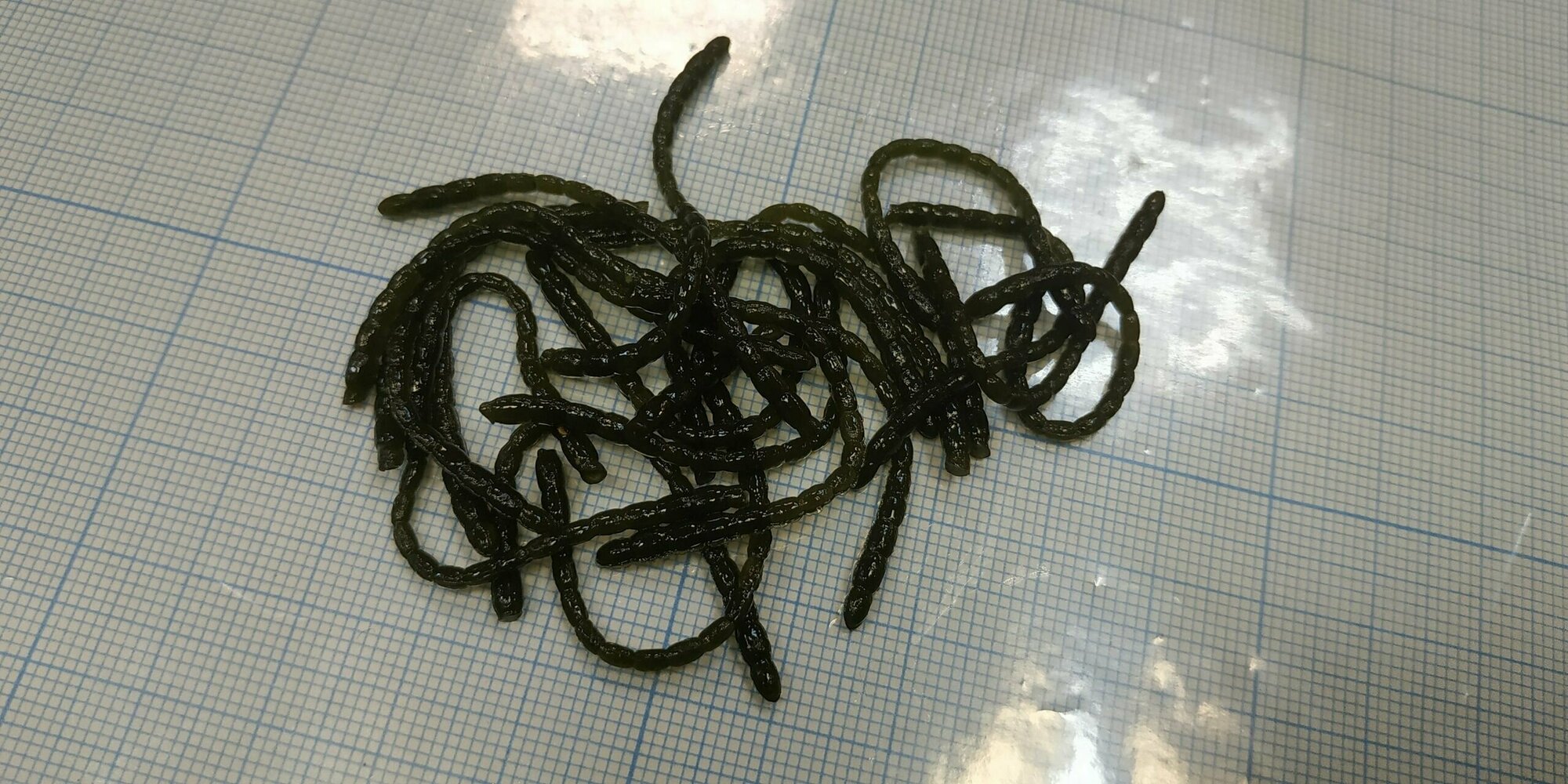 Мотыль искусственный темно-зеленый Fish Shef