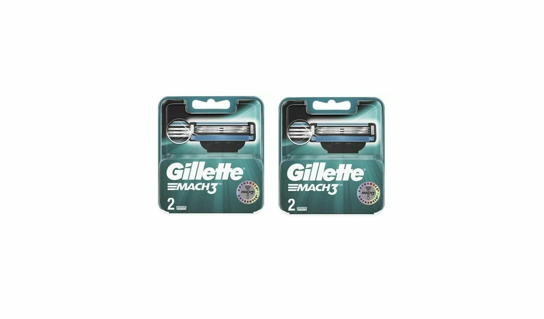 Gillette Сменные кассеты Mach3, 2 упаковки по 2 штуки
