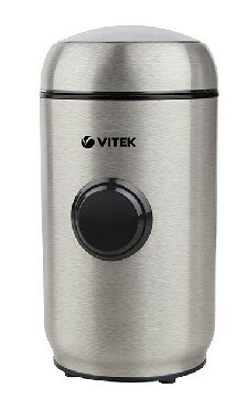 Кофемолка Vitec VT-7123 (ST) , нержавеющая сталь, мощность 150 Вт