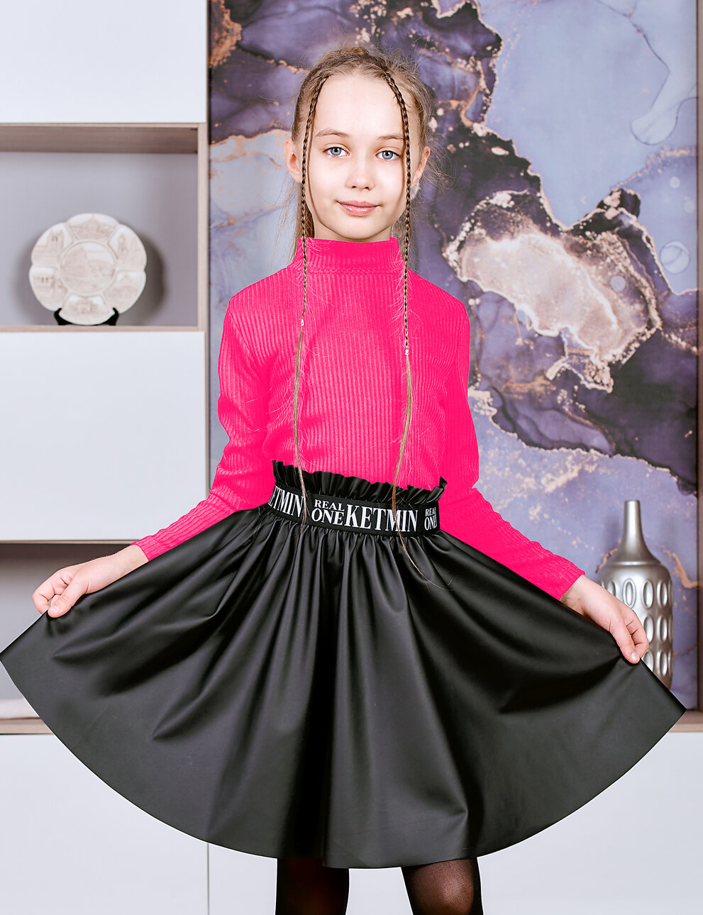 Водолазка детская лапша в рубчик школьная