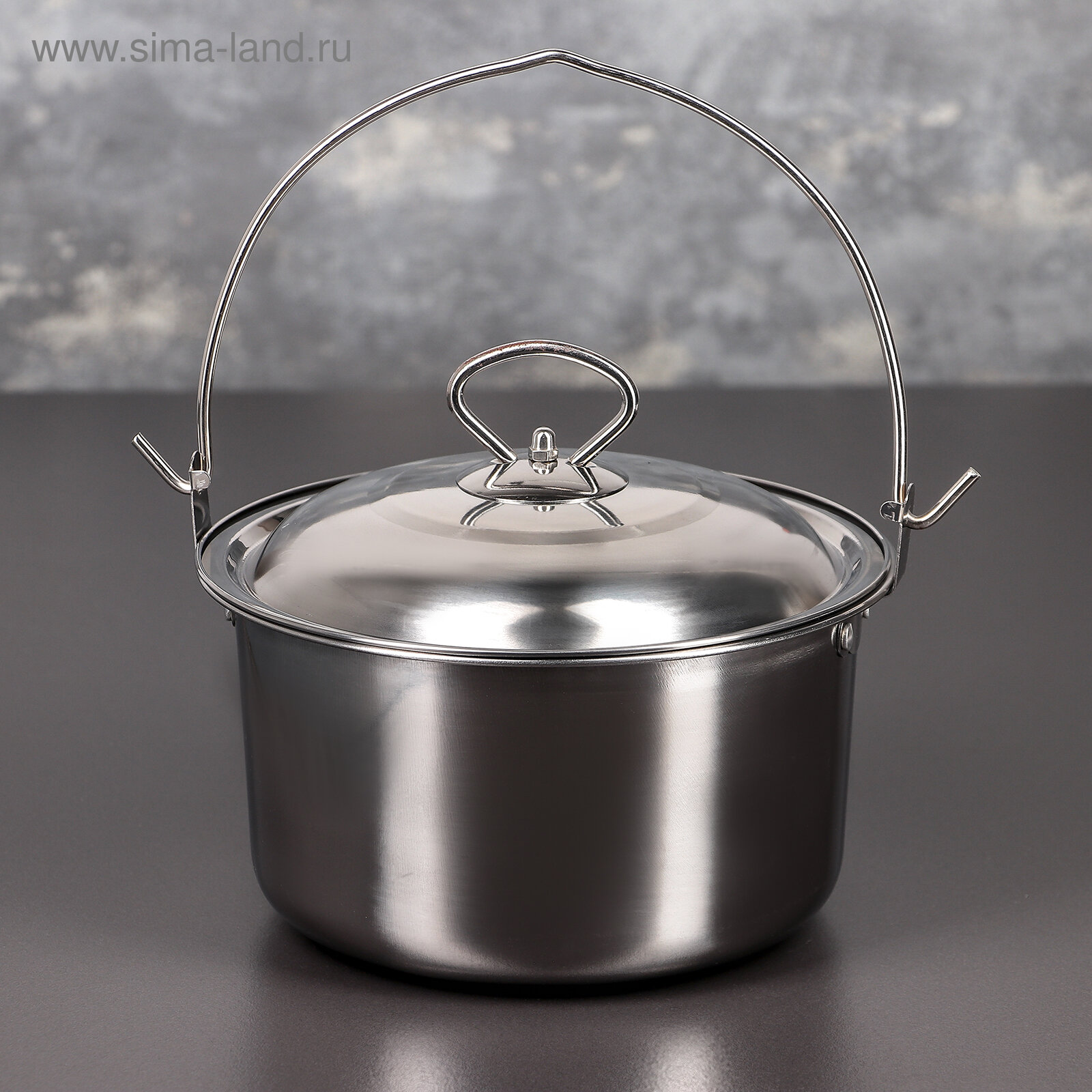 Котелок «Походный», 2.5 л, d=20 см, нержавеющая сталь, серебристый