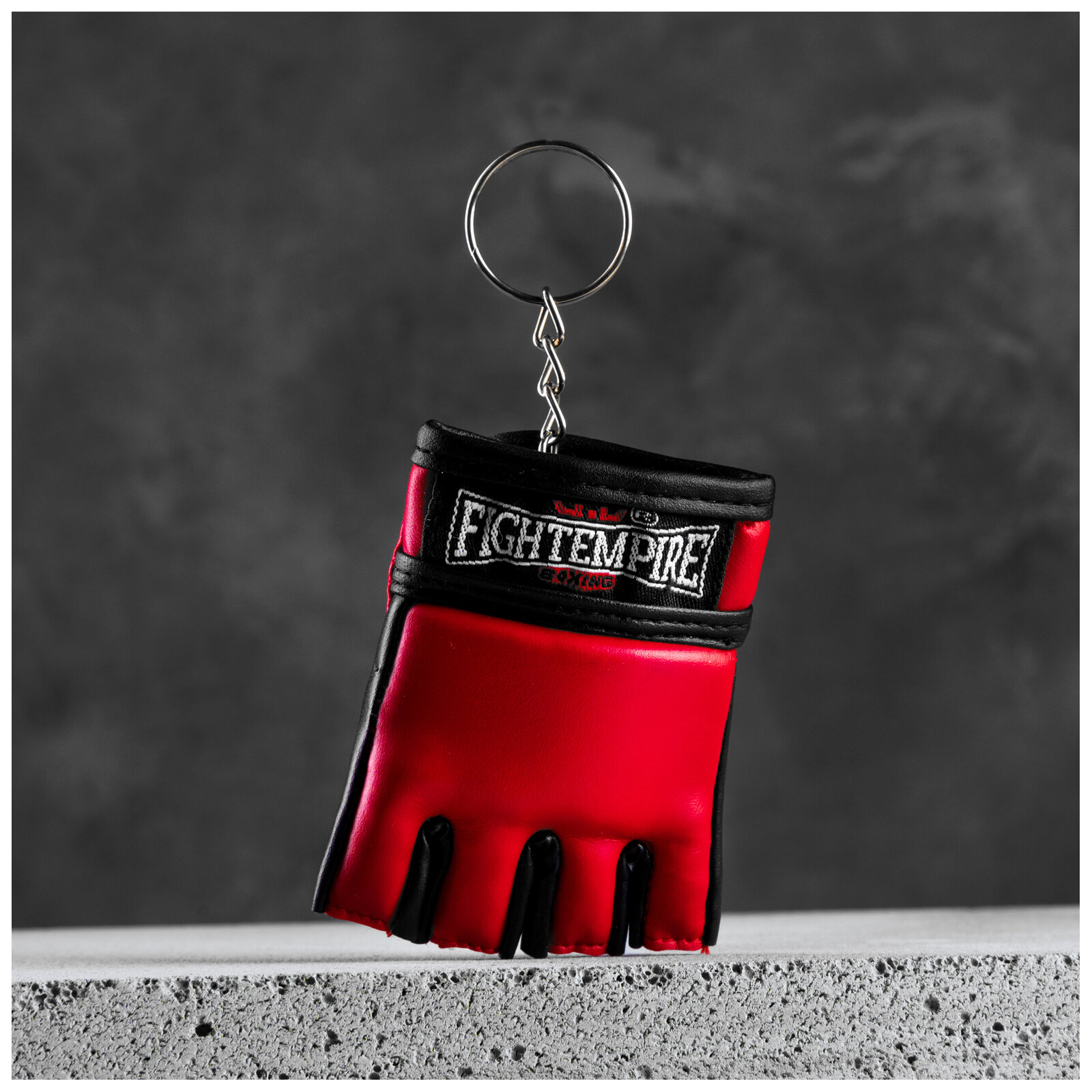 Брелок перчатки FIGHT EMPIRE MMA, полиуретан, застежка-липучка, красный