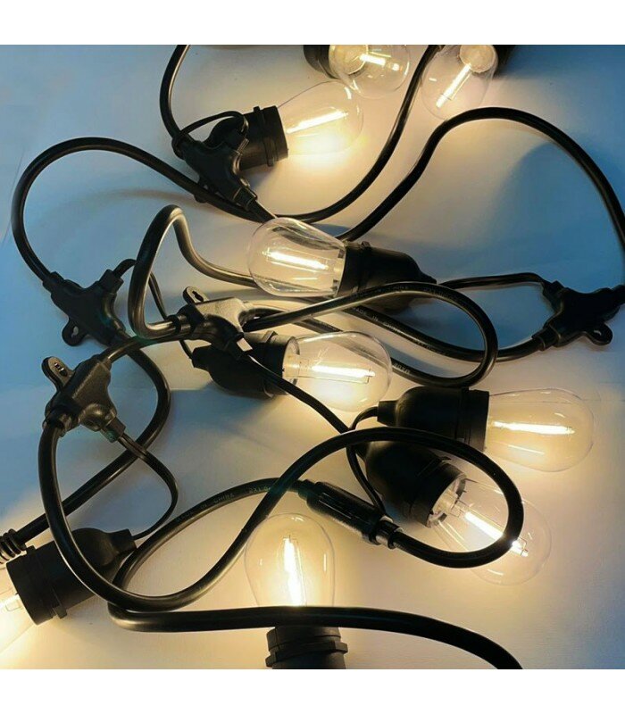 Белт-лайт, длина 5 м, цоколь Е27, цвет свечения теплый белый, соединяемый. IP65