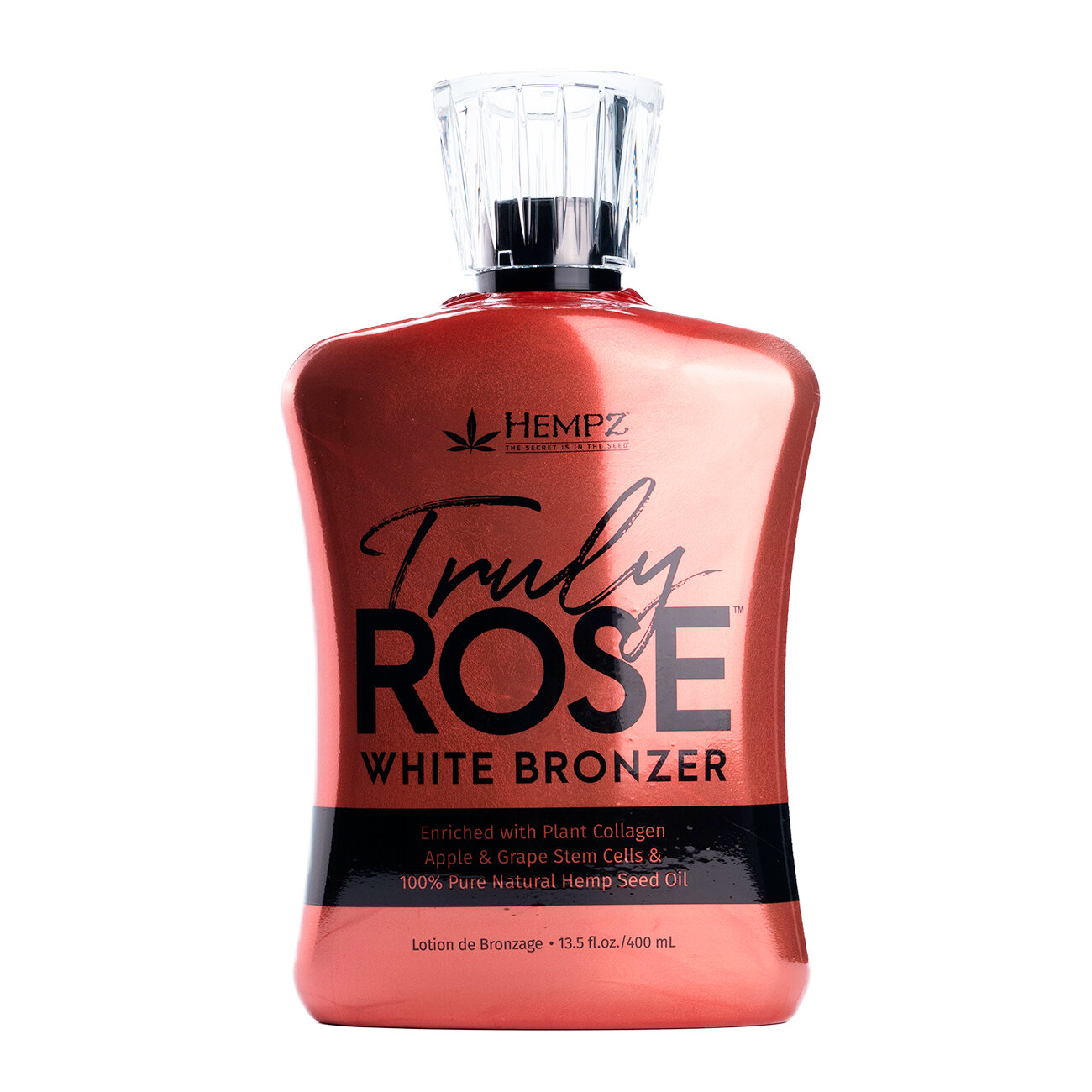 HEMPZ, Омолаживающий крем-усилитель загара c комплексом бесцветных бронзаторов, Truly Rose, 400 мл