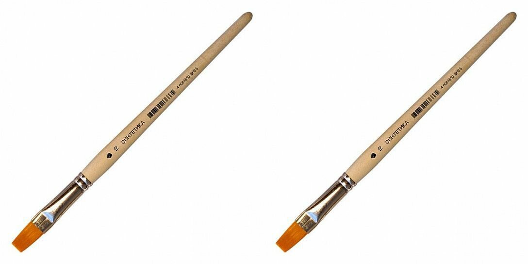 Арт. Авангард Кисть синтетика плоская № 10 2 упаковки