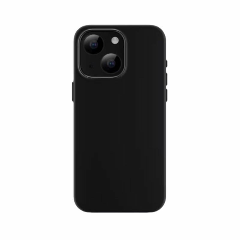 Чехол для iPhone 15 Plus (6.7") Memumi Liquid Silicone Soft-Touch силиконовый черный