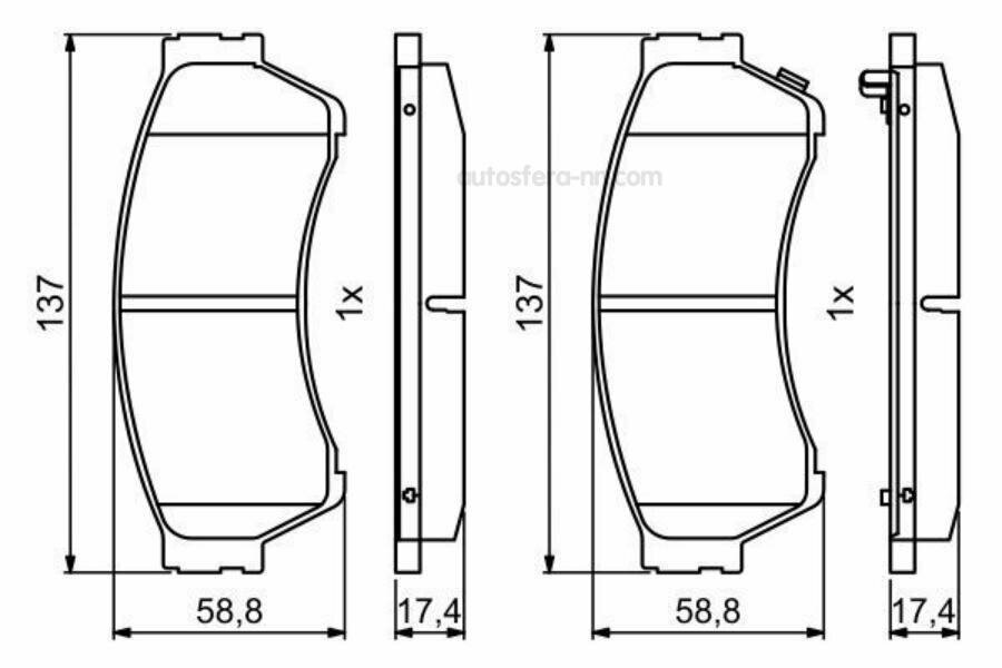 BOSCH 0986494860 Колодки тормозные дисковые перед