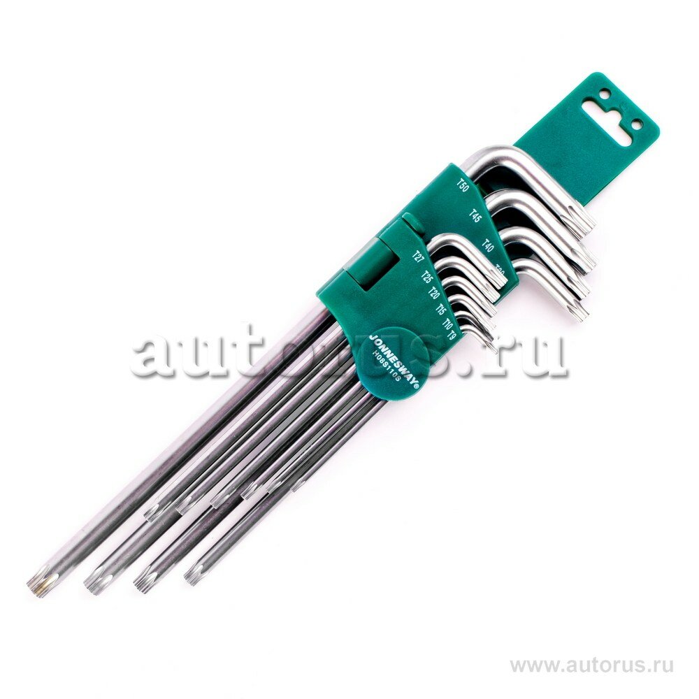 Набор ключей Г-образных Torx T9-T50, 10 предметов, Jonnesway, артикул H08S110S