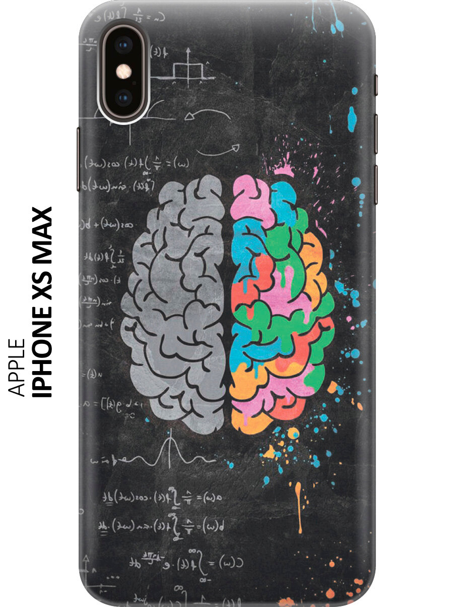 Силиконовый чехол на Apple iPhone XS Max / Эпл Айфон Икс Эс Макс с рисунком "Красочное полушарие"