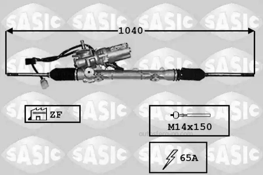 SASIC 7170024 Рейка рулевая CITROEN C2/C3 03- электроусилит.