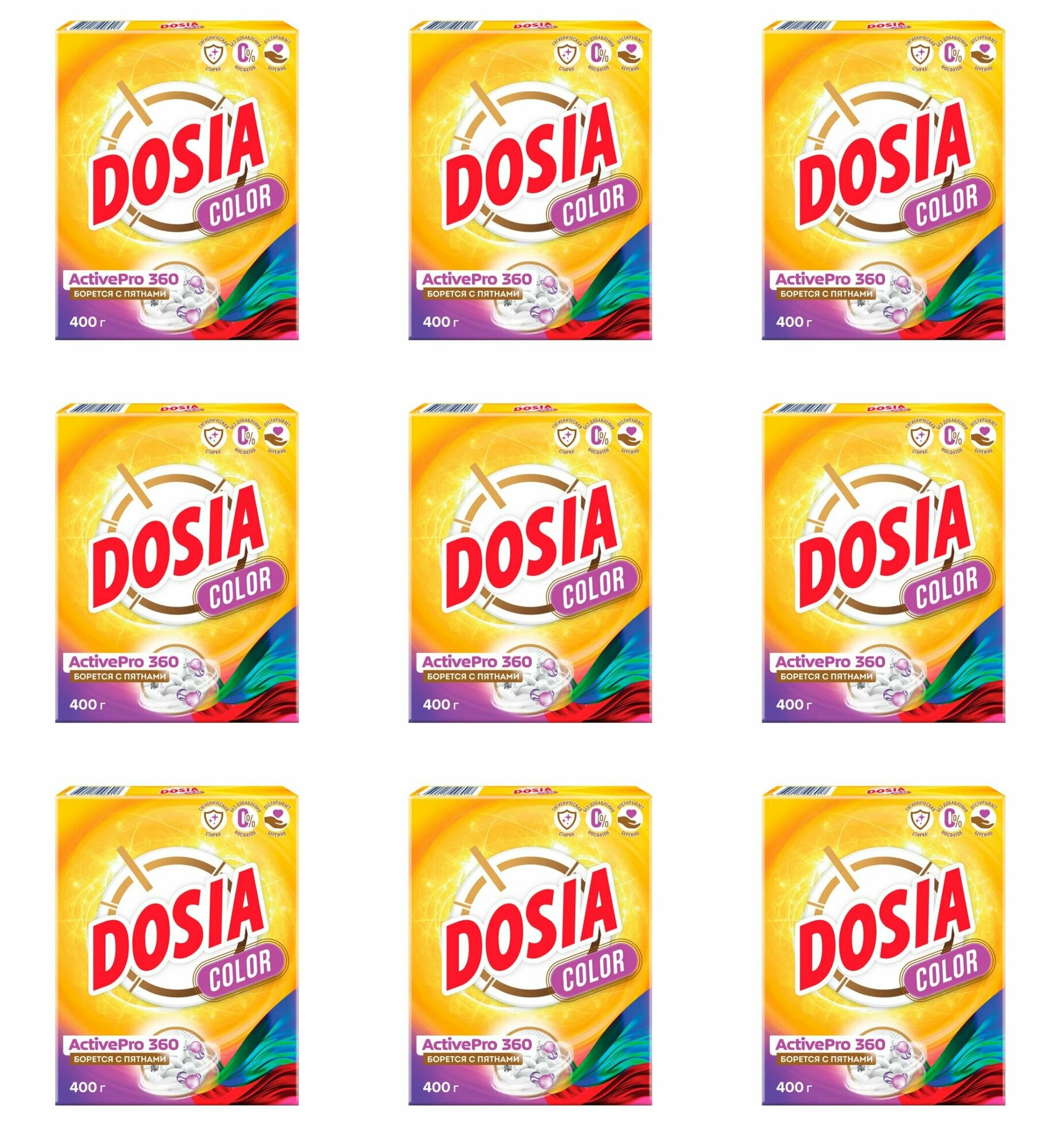 Dosia Порошок для стирки Optima Color, 400 г, 9 шт