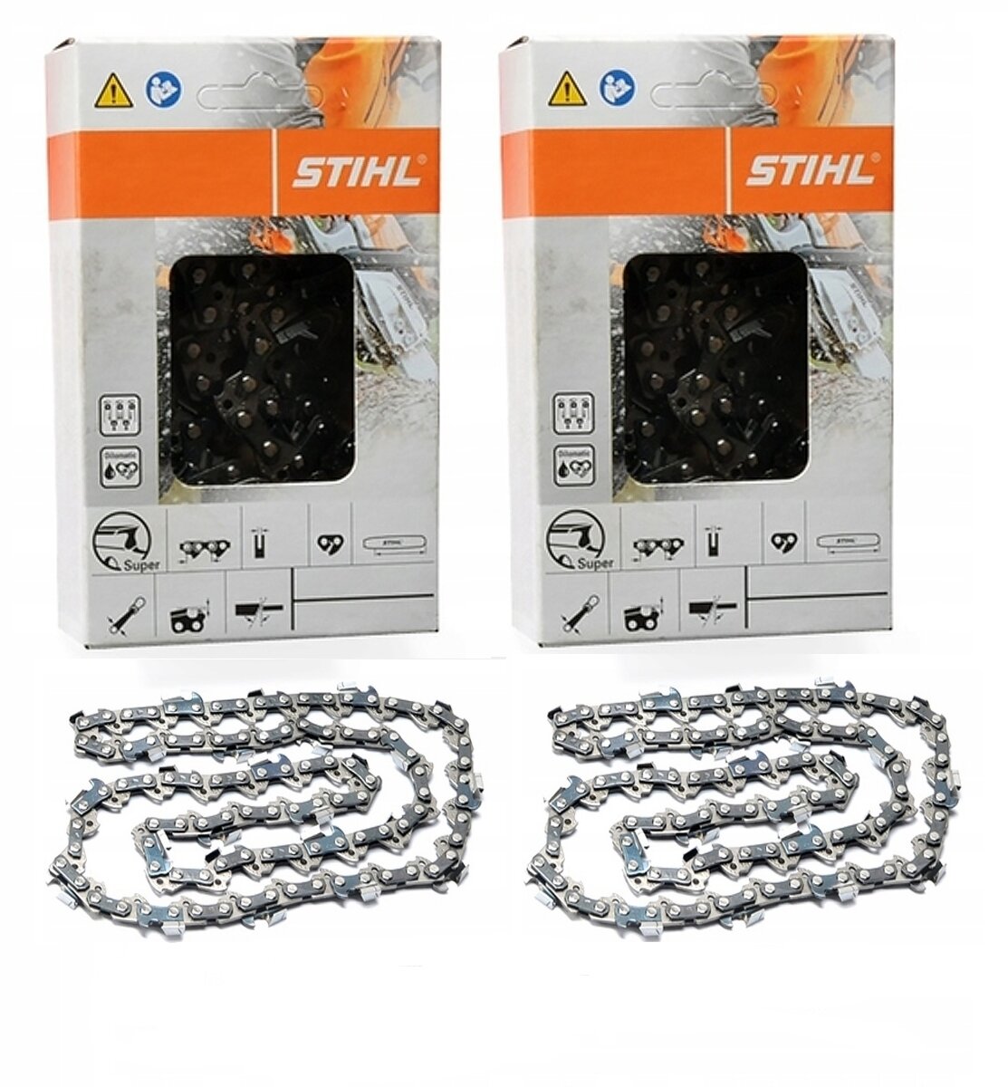 Комплект из 2 штук цепь пильная STIHL 57 звеньев, 3/8", 1,3 мм 16" 40см шина