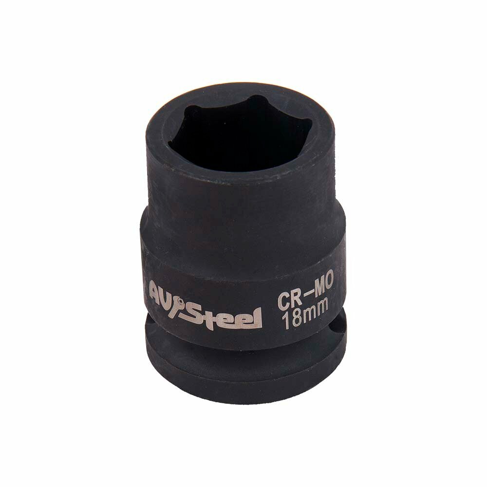 Головка ударная 1/2" шестигранная 18мм "AV Steel"