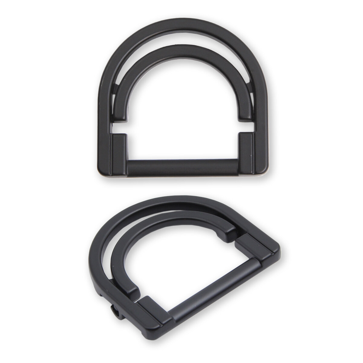 Пряжка для ремня (Полукольцо двойное) 20 мм, металл (матовый черный)