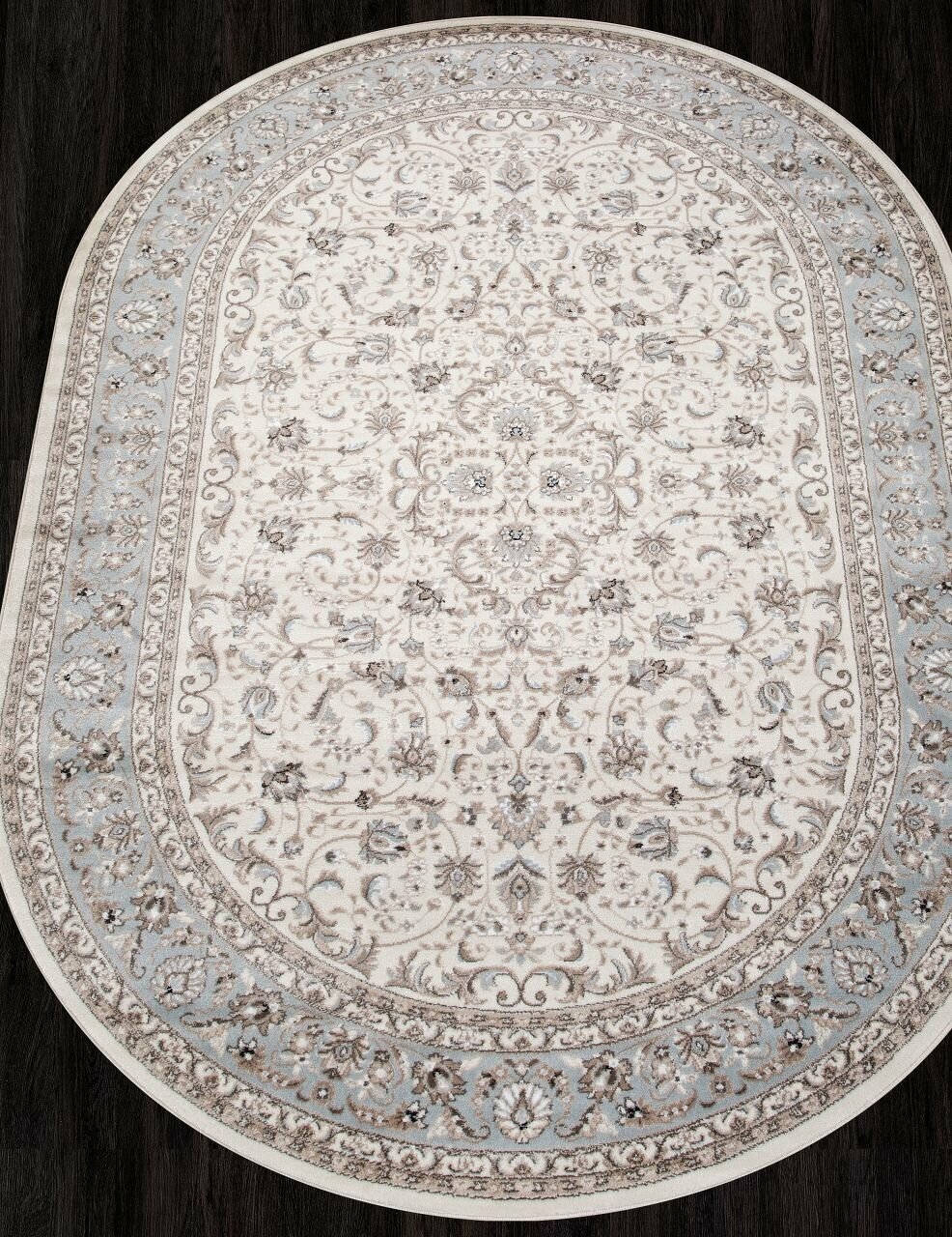 Российский овальный ковер на пол 80 на 150 см в гостиную, зал, спальню, кухню, детскую, прихожую, кабинет, комнату