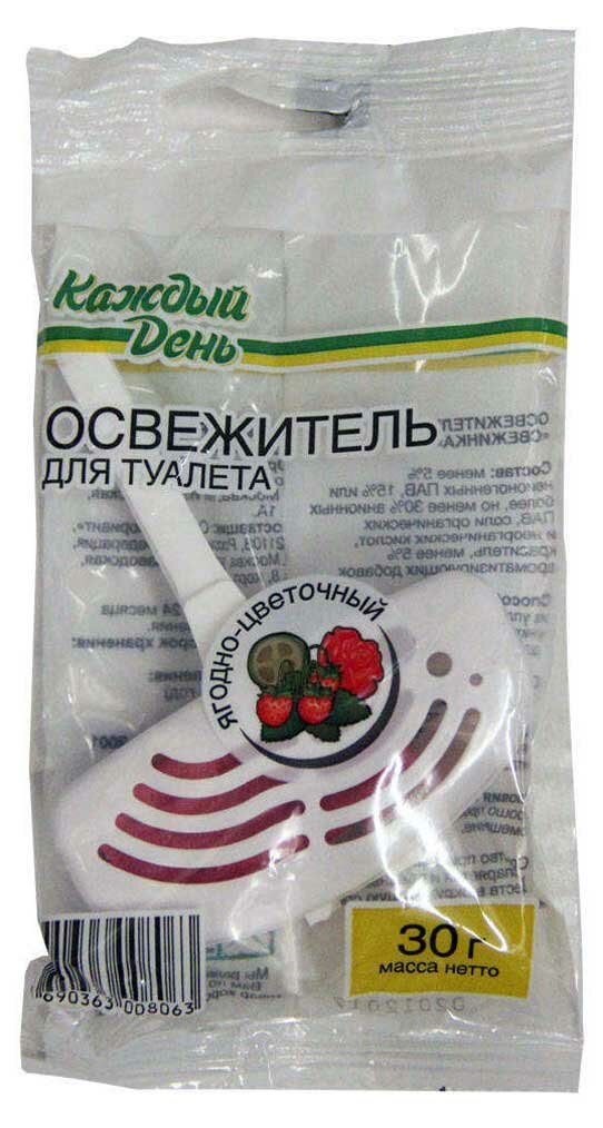 Туалетный блок подвесной «Каждый день» Цветы, 30 г (12 шт)
