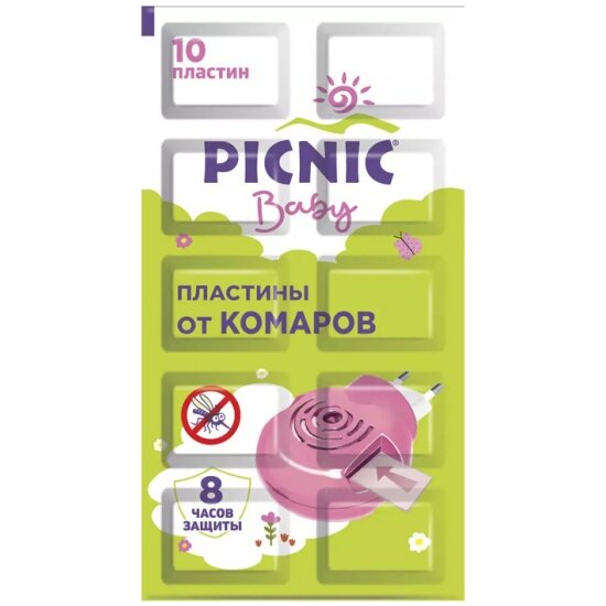 Пластины Picnic Baby детские, от комаров, 10 шт