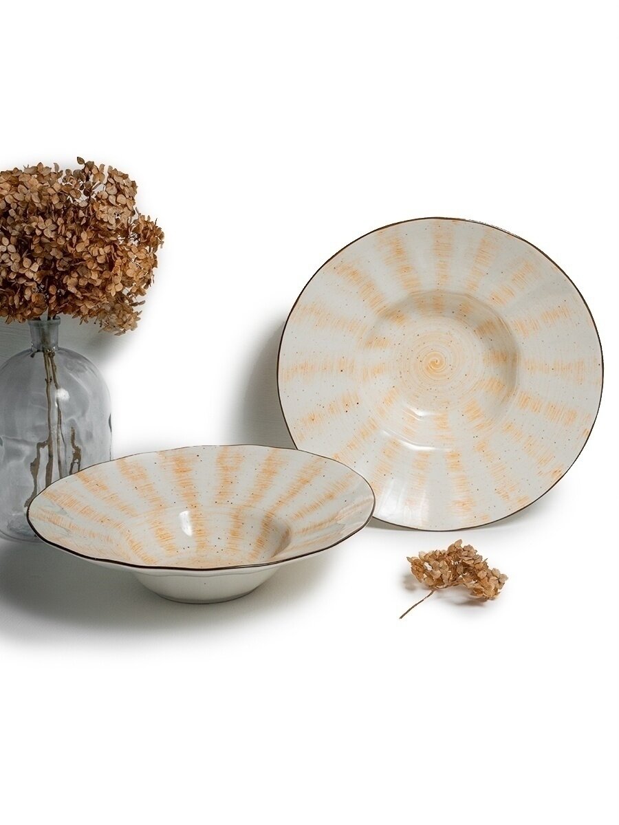 Набор фарфоровых тарелок для пасты, супа, лапши 2 шт. - Фарфоровая посуда - Ресторанный фарфор