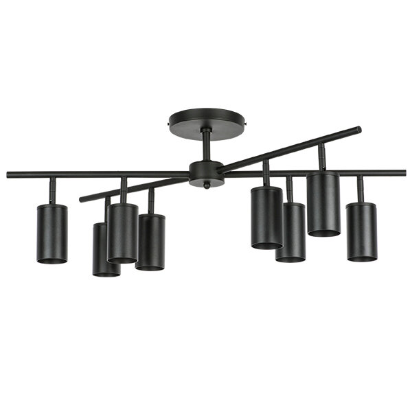 Люстра потолочная Lightstar LR728378 Люстра RULLO 8х50W GU10 черный (571728+214437-8)