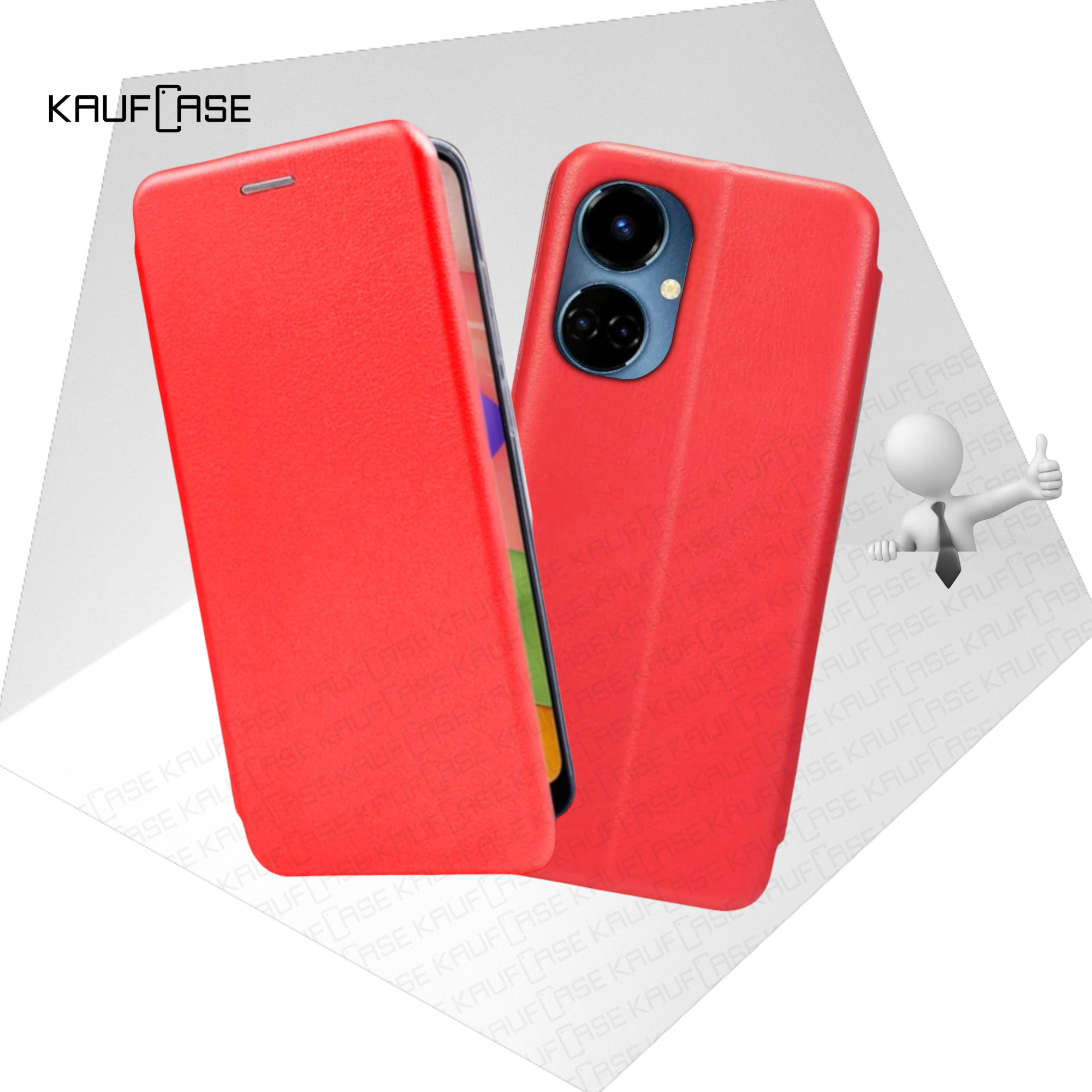 Чехол книжка для телефона Tecno Camon 19 /Camon 19 Pro (CI8n, CI6n) (6.8"), красный. Текстура под кожу